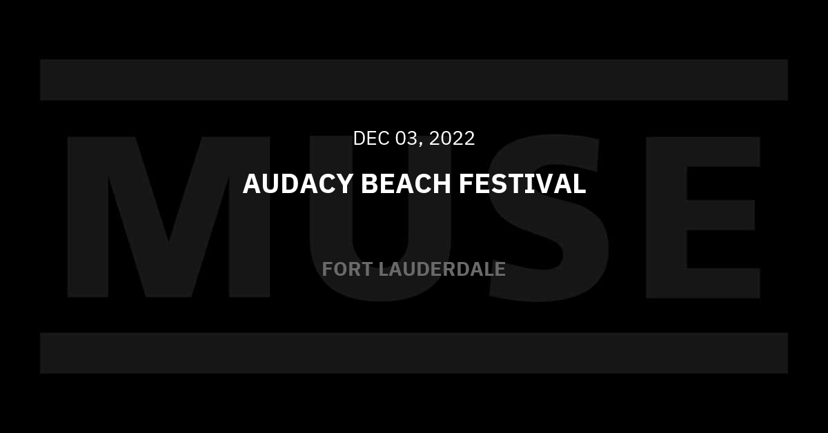 Muse Official Website Live at Audacy Beach Festival in Fort Lauderdale ...