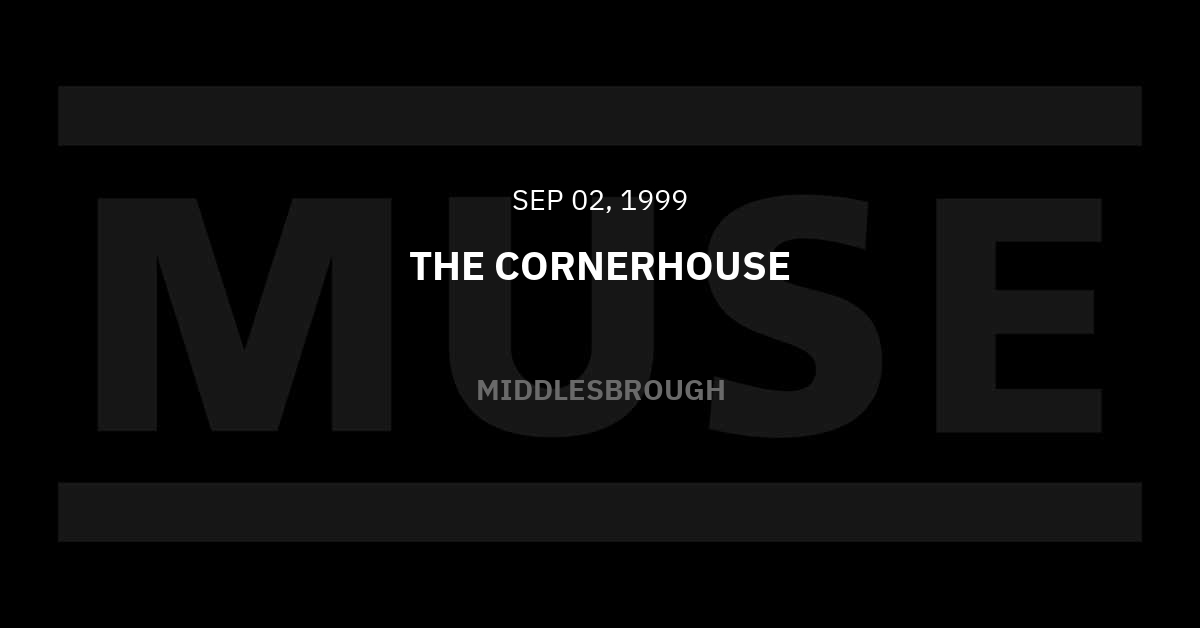 Muse Official Website Tour Recap: Live at The Cornerhouse in ...