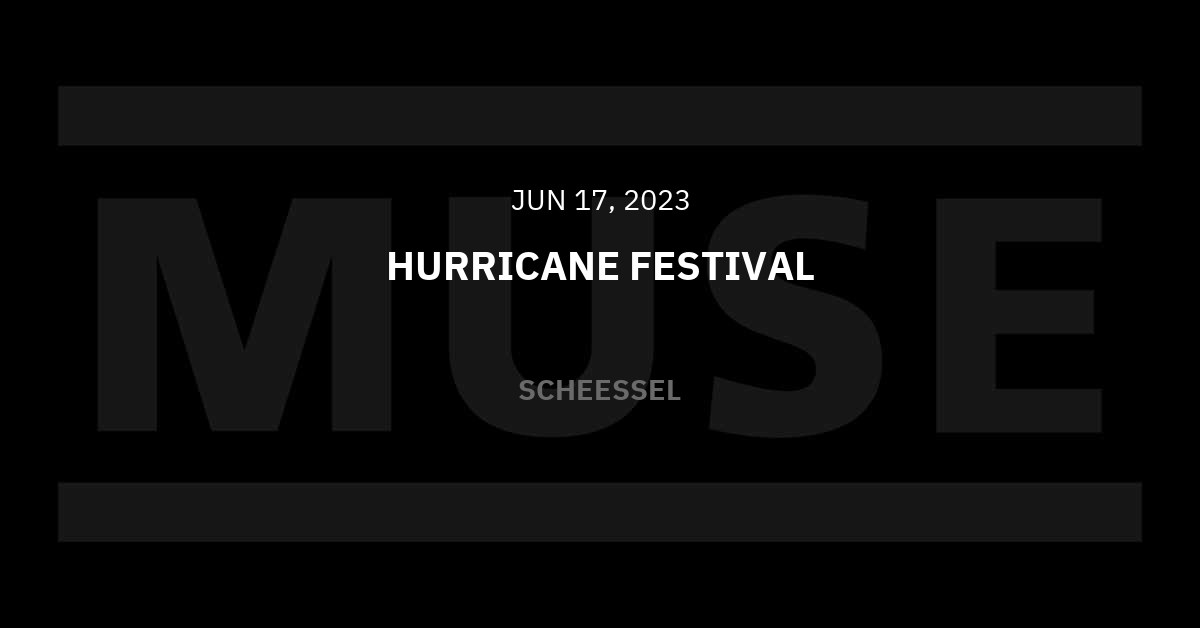 Muse Official Website Live in Hurricane Festival in Scheessel,Germany ...